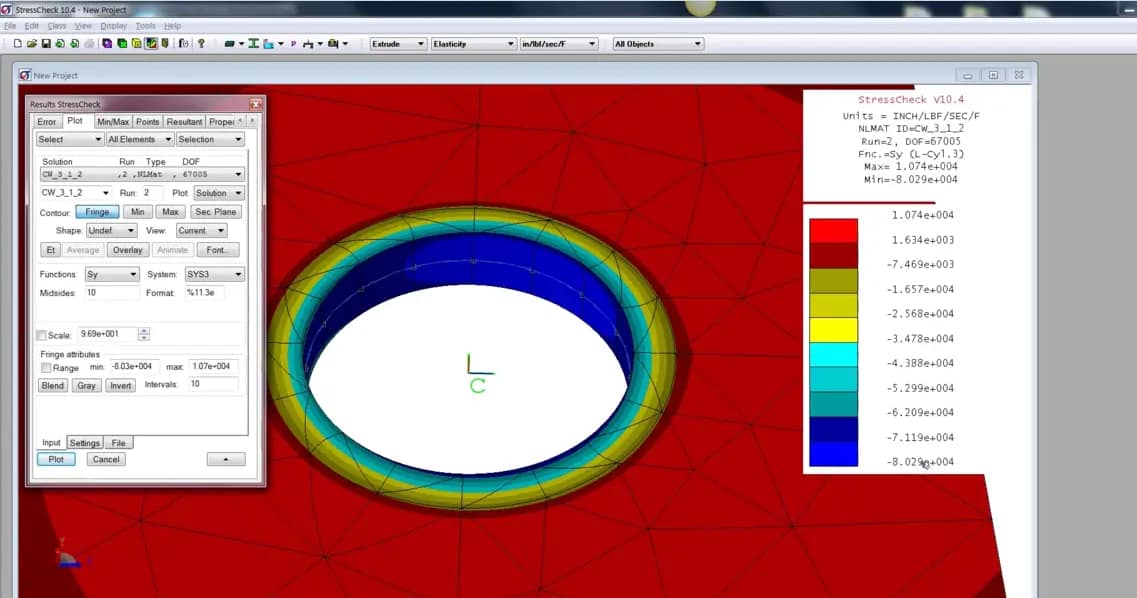 StressCheck Tutorial: 2D vs 3D Cold Working Analysis of a Close Edge Distance Hole - ESRD