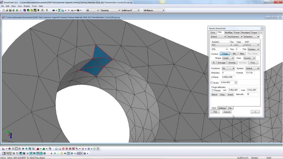 StressCheck Tutorial: Plot using Any Element - ESRD