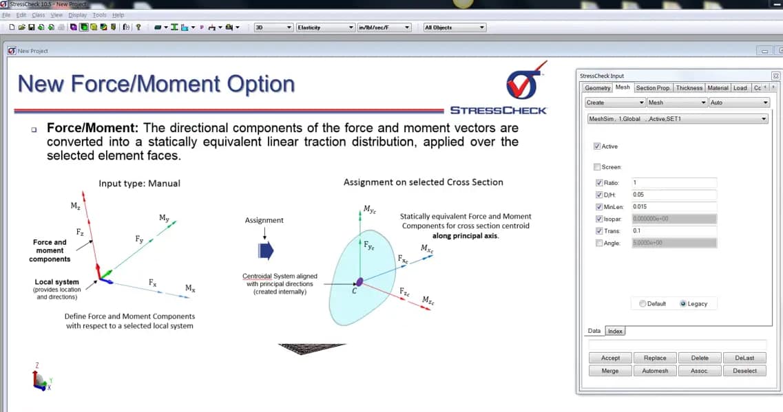 StressCheck Tutorial: Force/Moment Load - ESRD
