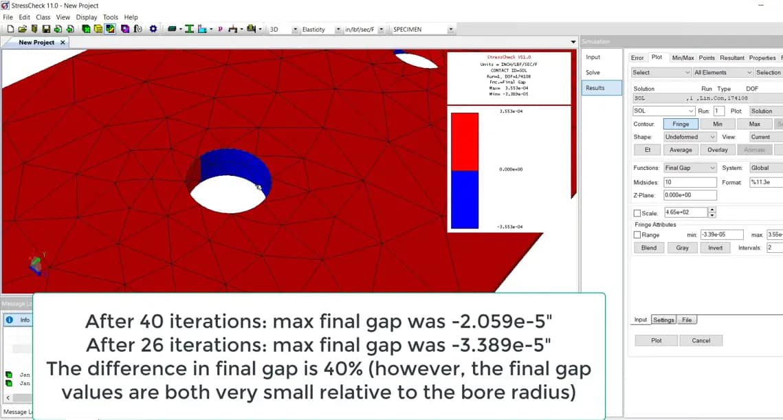 StressCheck Tutorial: Multi-Body Contact Solver Options/Plot Functions - ESRD