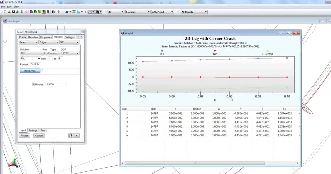 StressCheck Tutorial: Automatic Incrementing of a 3D Part-Thru Crack ...