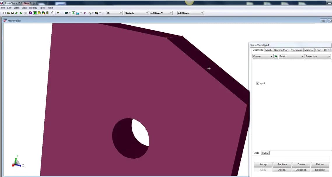 StressCheck Tutorial: Creating System by 3-Pt Plane with X-axis Normal to Surface - ESRD