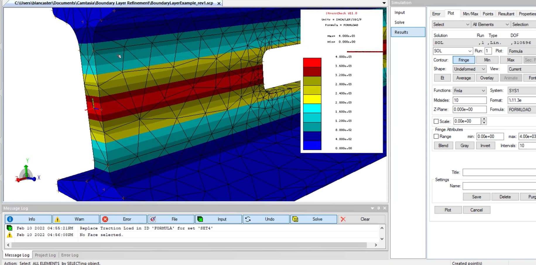 StressCheck Tutorial: I-Section with Racetrack Cutout Stress Analysis ...