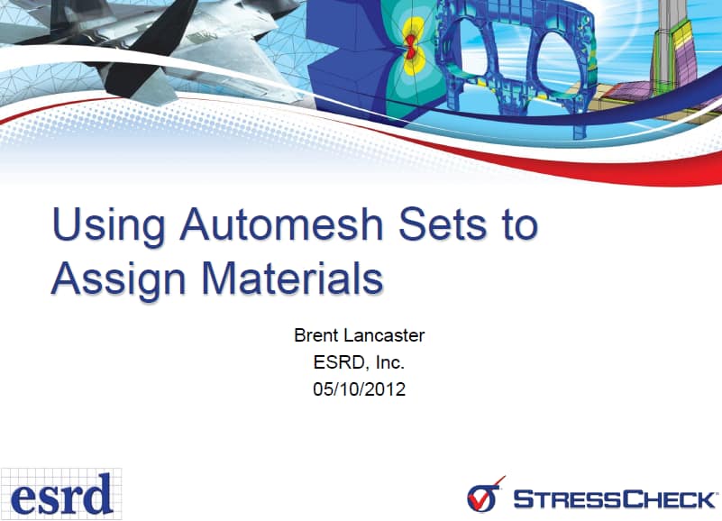 Helpful Hints and Tips: Using Automesh Sets to Assign Materials - ESRD