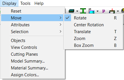 Display Menu Overview - ESRD