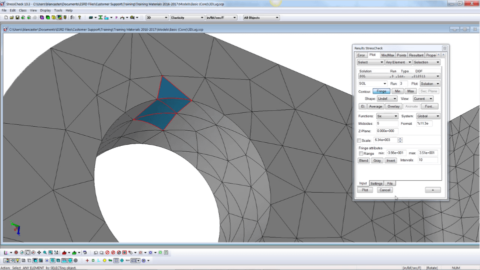 StressCheck Tutorial: Plot using Any Element - ESRD