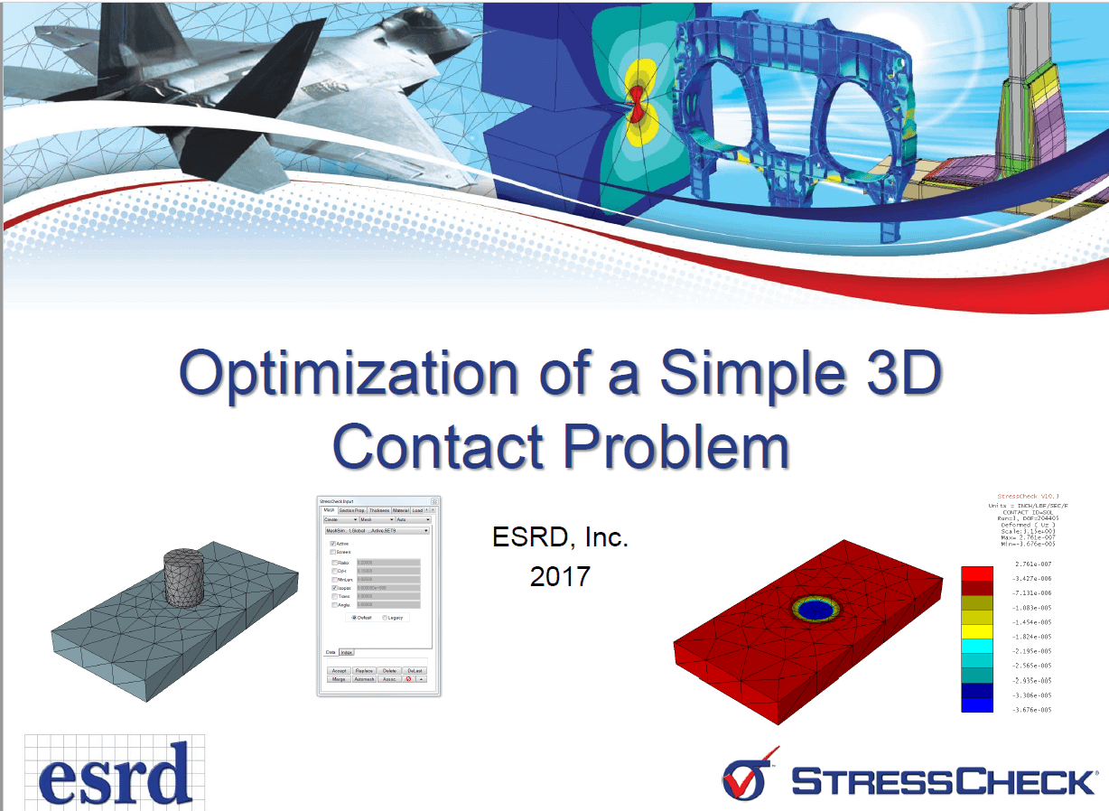 Helpful Hints and Tips: Optimization of a Simple 3D Contact Problem - ESRD