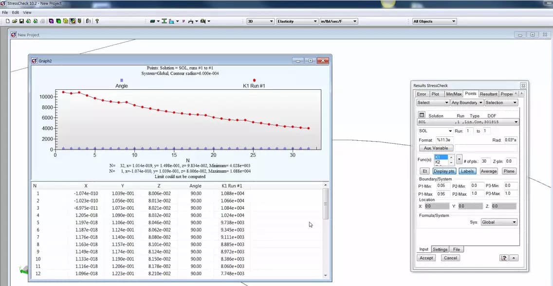 StressCheck Tutorial: 3D Elliptical Part-Thru Crack with Multi-Body Contact - ESRD