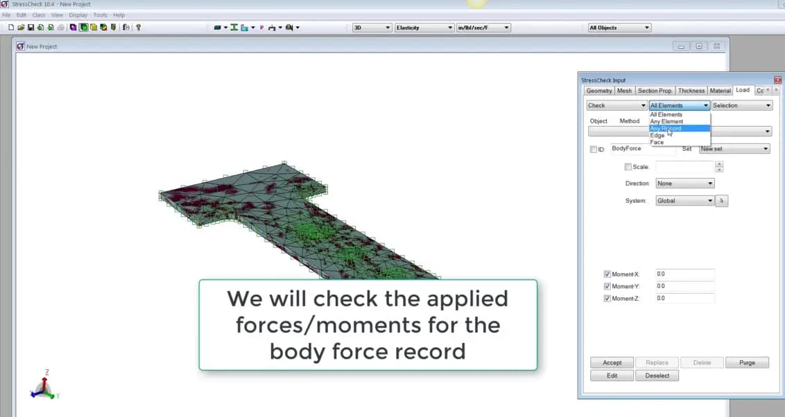 StressCheck Tutorial: Body Force Load - ESRD