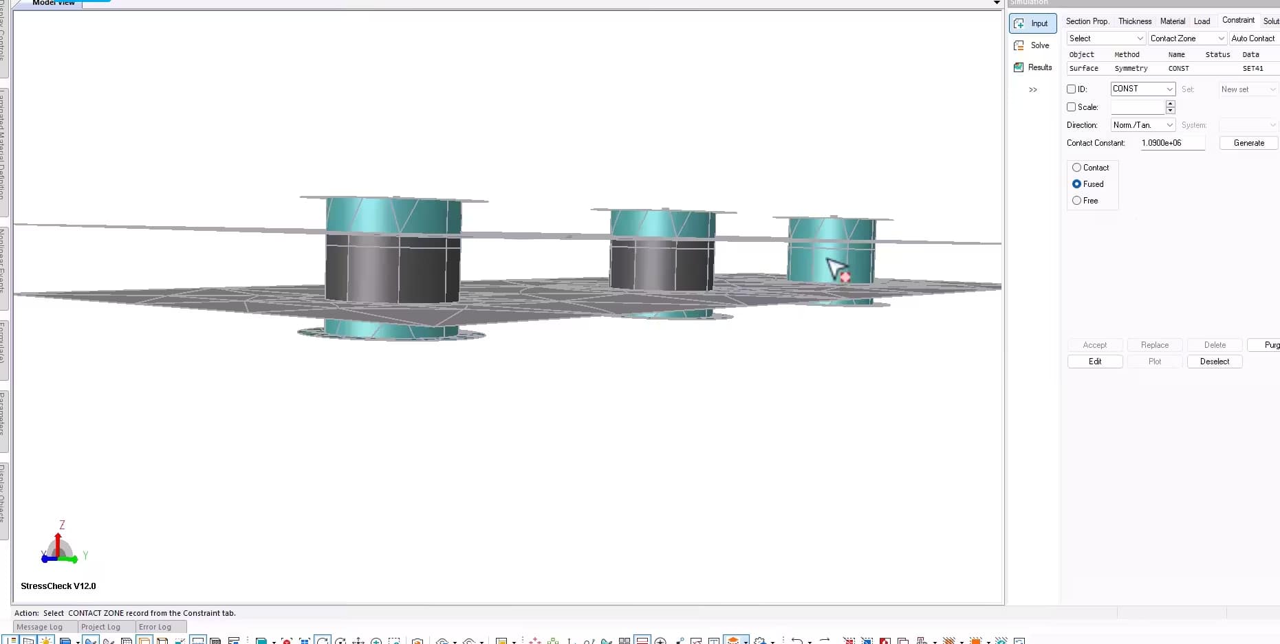 StressCheck Tutorial: 3D Splice Joint Hierarchic Modeling with Free/Fused Auto Contact - ESRD