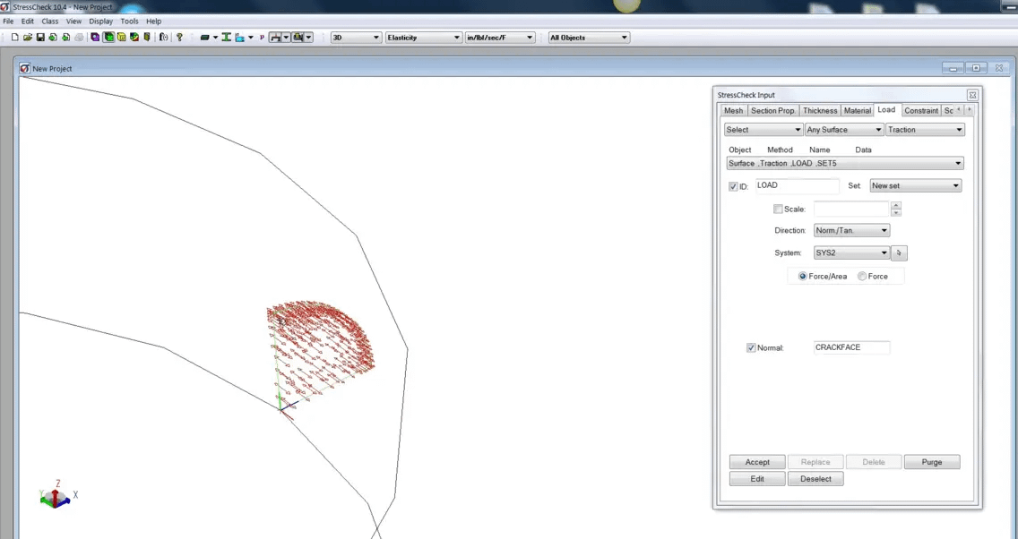 StressCheck Tutorial: Modeling and SIF Extraction for a 3D Loaded Crack Face - ESRD
