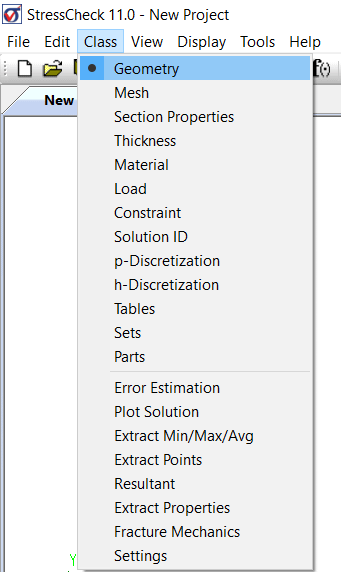 Class Menu Overview - ESRD