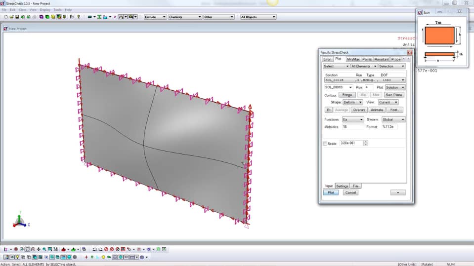 StressCheck Tutorial: Buckling Analysis of Thin Plate in Shear - ESRD