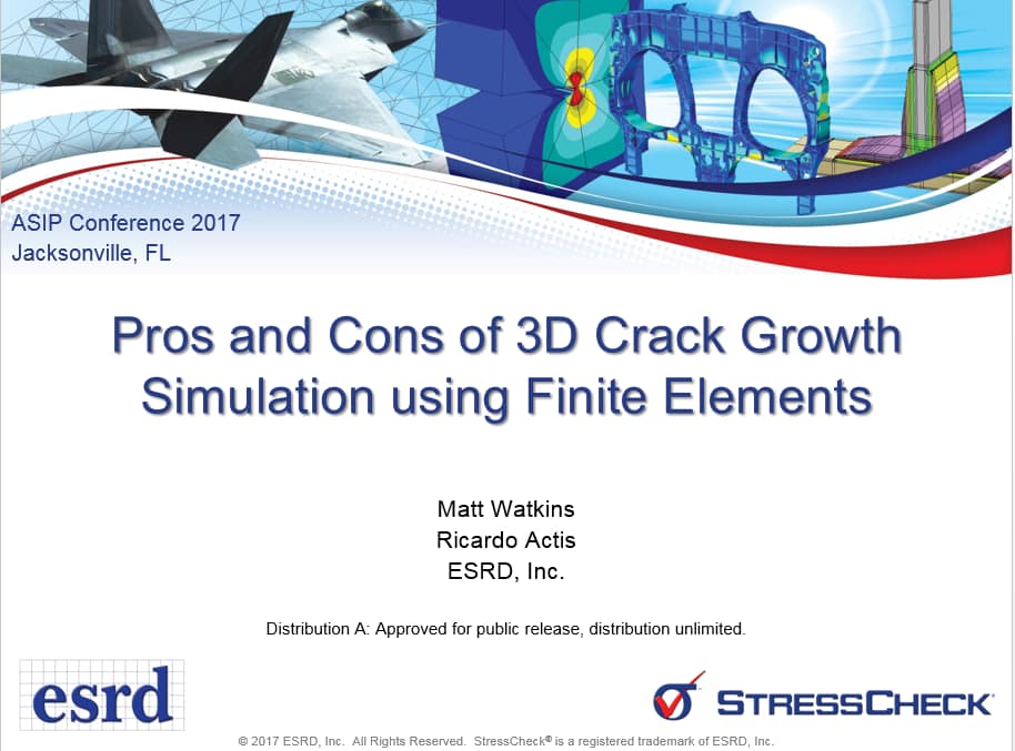Pros and Cons of 3D Crack Growth Simulation using Finite Elements - ESRD