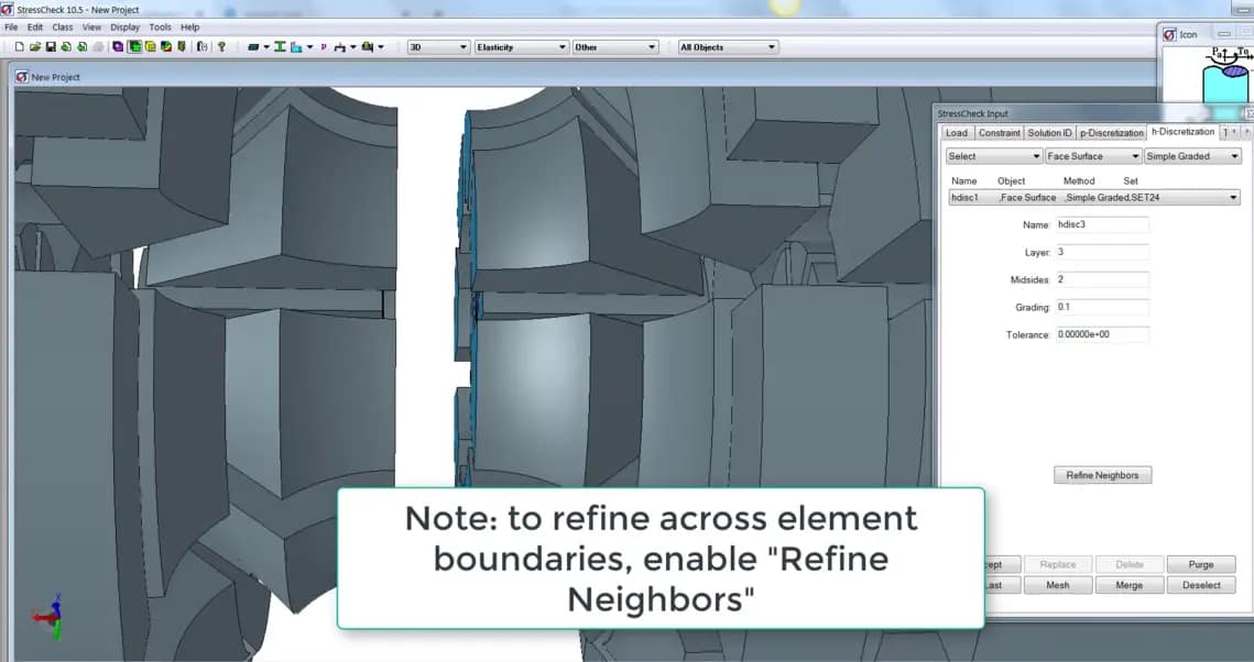 StressCheck Tutorial: Performing h-Discretization to Refine Manually Generated Meshes - ESRD