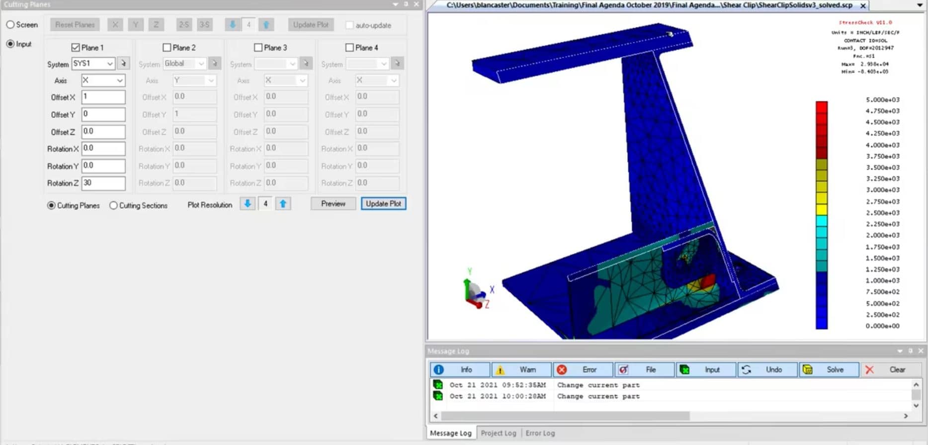 StressCheck Tutorial: Using Cutting Planes for Model Viewing and Live Results Processing - ESRD