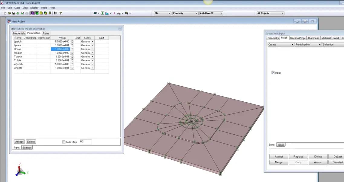 StressCheck Tutorial: Laminated Composite Repair Patch Part I - Geometry & Meshing - ESRD
