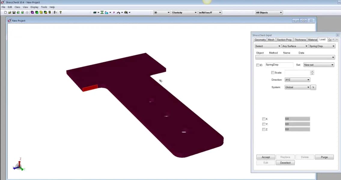 StressCheck Tutorial: Spring Displacement Load - ESRD